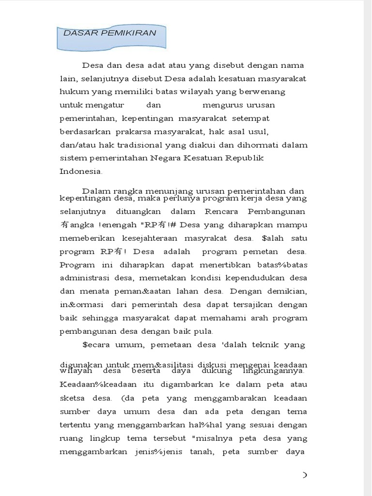 Contoh - Proposal Pemetaan Desa | PDF