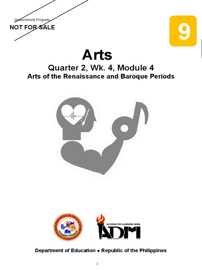 Quarter 2, Wk. 4, Module 4: Arts of The Renaissance and Baroque Periods ...