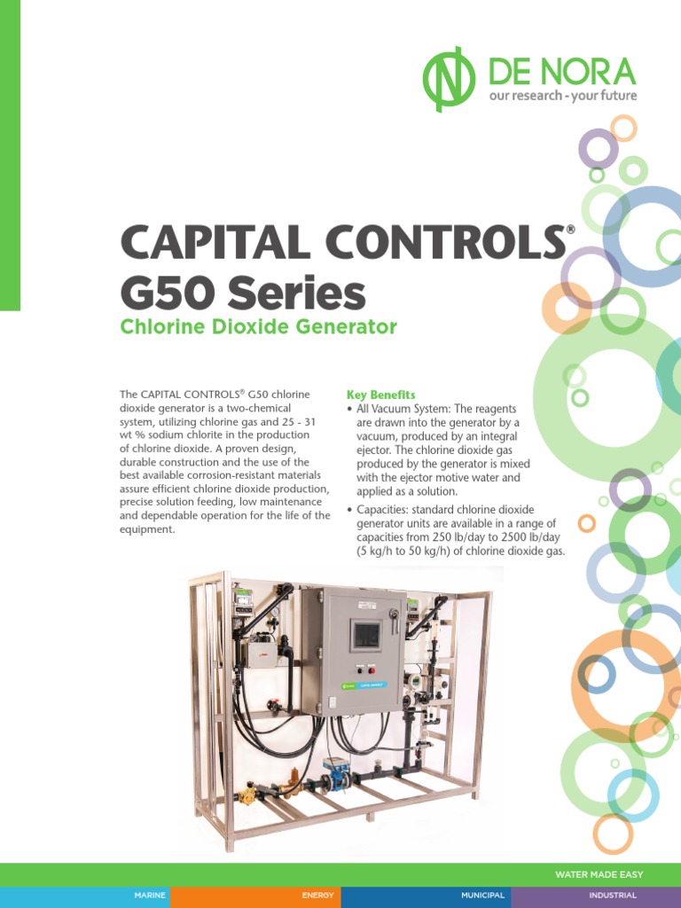 150-0100 CAPITAL CONTROLS® G50 Series Chlorine Dioxide Generator | PDF ...