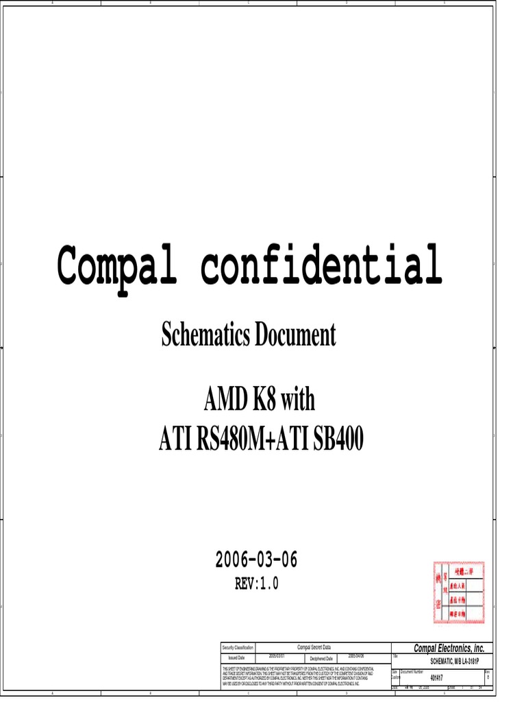 Compal La-3181p Rev1.0 | PDF | Usb | Advanced Micro Devices