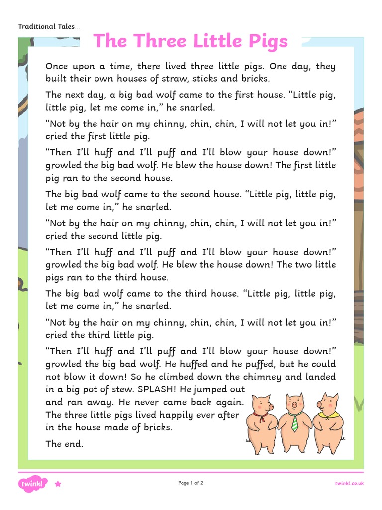 The Three Little Pigs | PDF