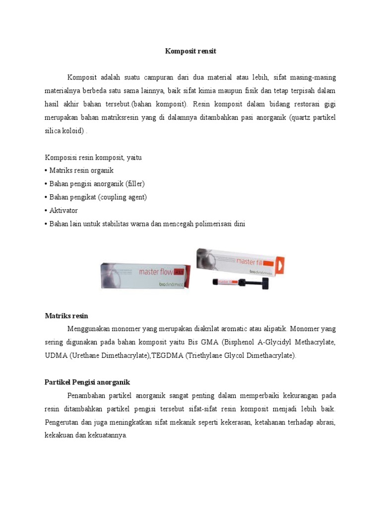 Resin Komposit | PDF | Teknologi & Rekayasa