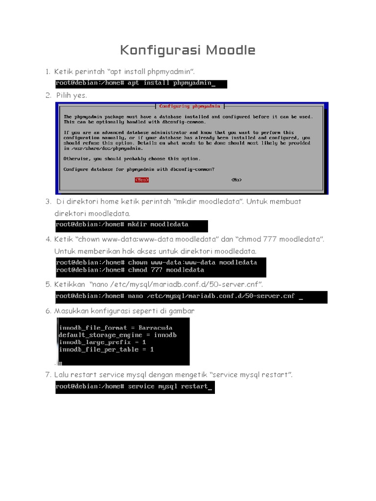 Konfigurasi Moodle | PDF