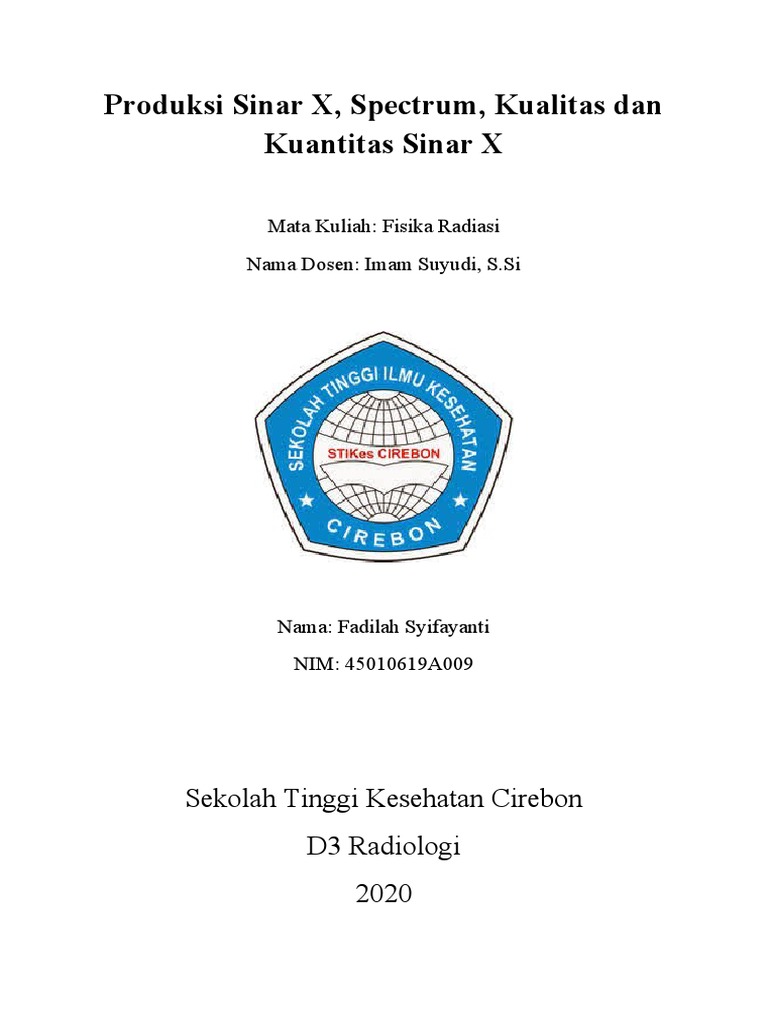 Fisika 2. Produksi Sinar X | PDF