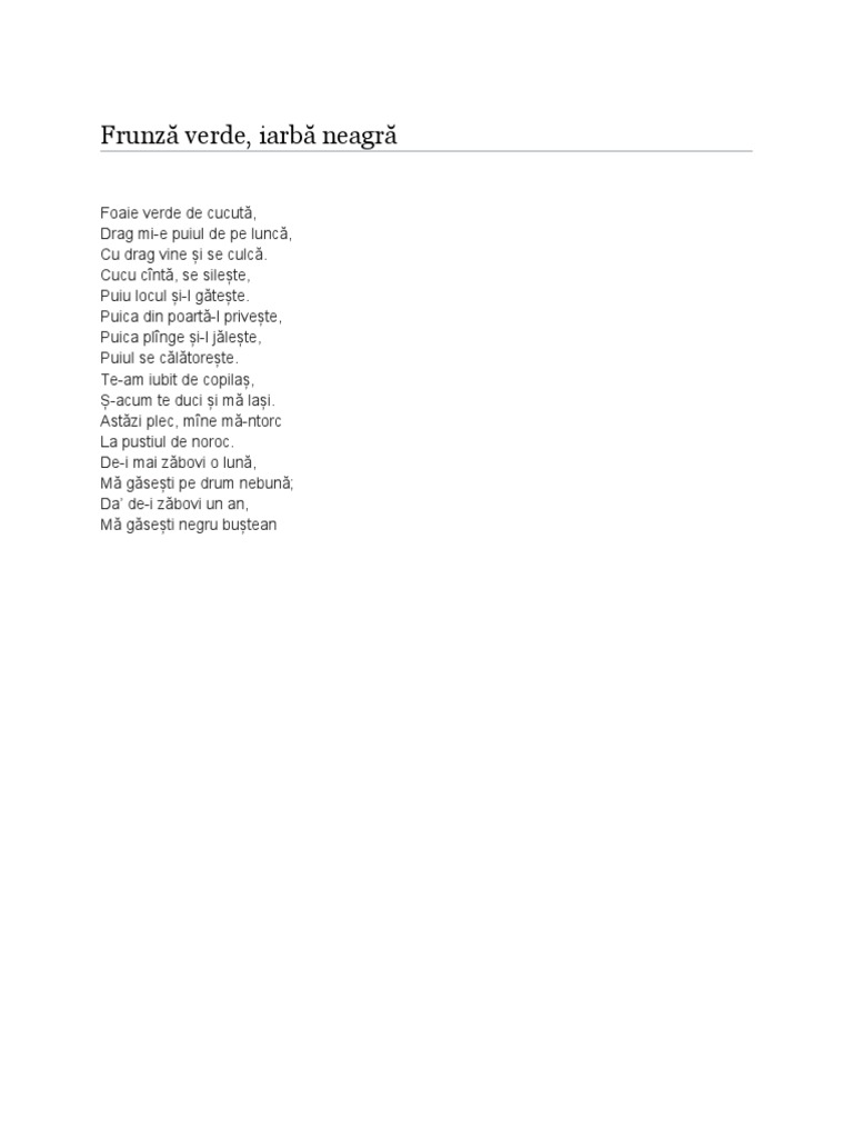 Frunza Verde | PDF