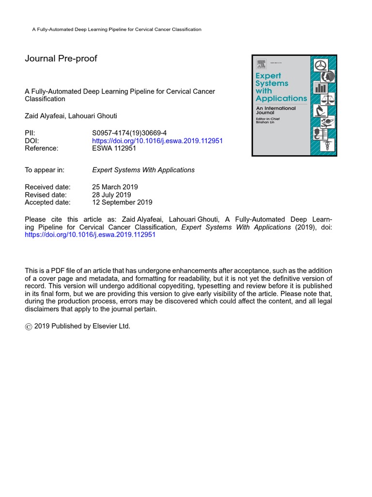 Journal Pre-Proof: Expert Systems With Applications | PDF | Teaching ...