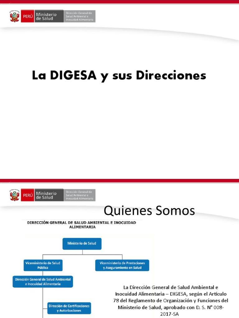 1 2 5 Roles y Organizacion de La Digesa | PDF | Seguridad alimenticia ...