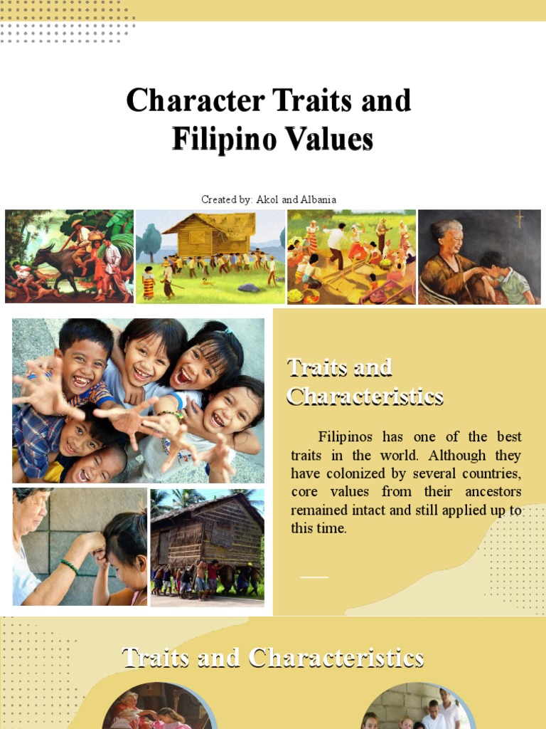5 Character Traits and Filipino Values | PDF | Philippines | Value (Ethics)