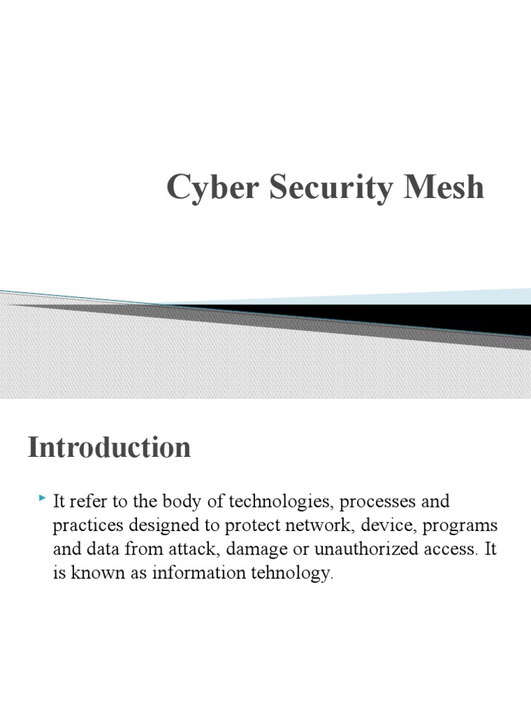 Cyber Security Mesh Presentation Slide FINAL | PDF