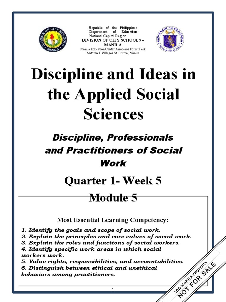 Discipline and Ideas in The Applied Social Sciences: Quarter 1-Week 5 ...