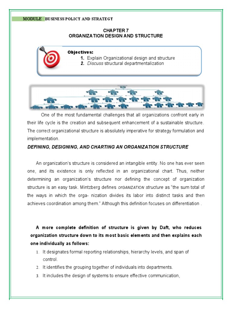 Chapter 7 Organization Design and Structure | PDF | Organizational ...