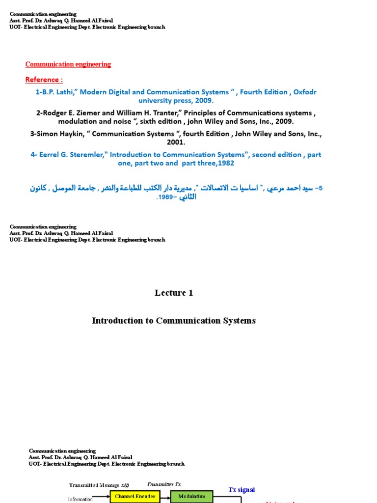 Communication Engineering 1 | PDF | Radio | Modulation