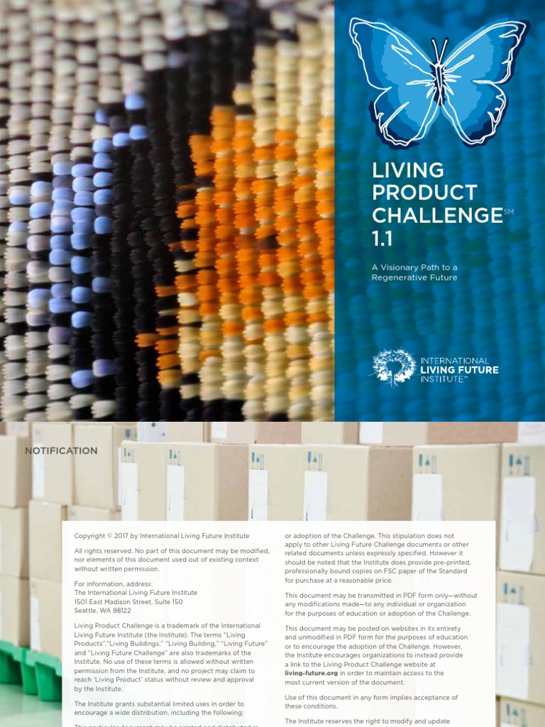 Living Product Challenge 1 1 | PDF | Life Cycle Assessment | Sustainability