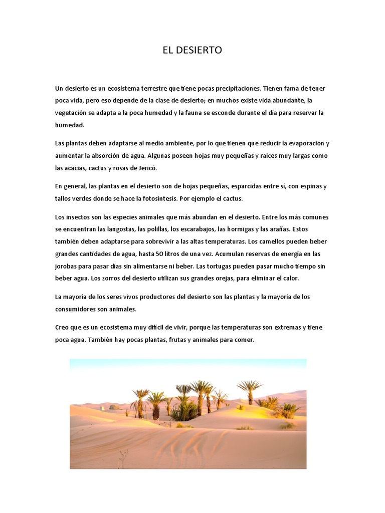 Desierto | PDF | Desierto | Ecosistema