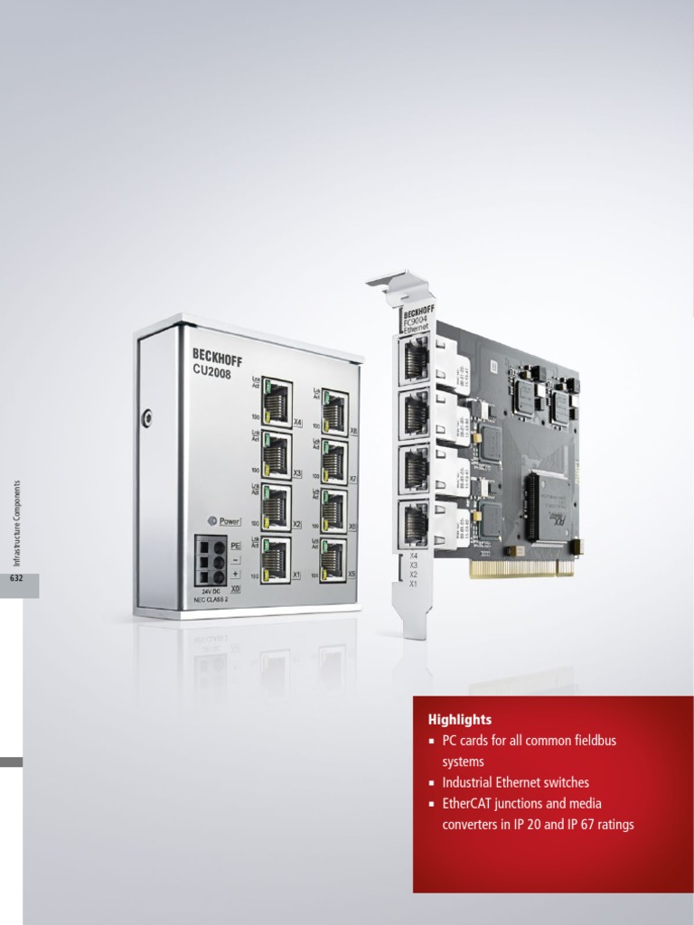 Beckhoff Infrastructure Components | PDF | Ethernet | Network Switch