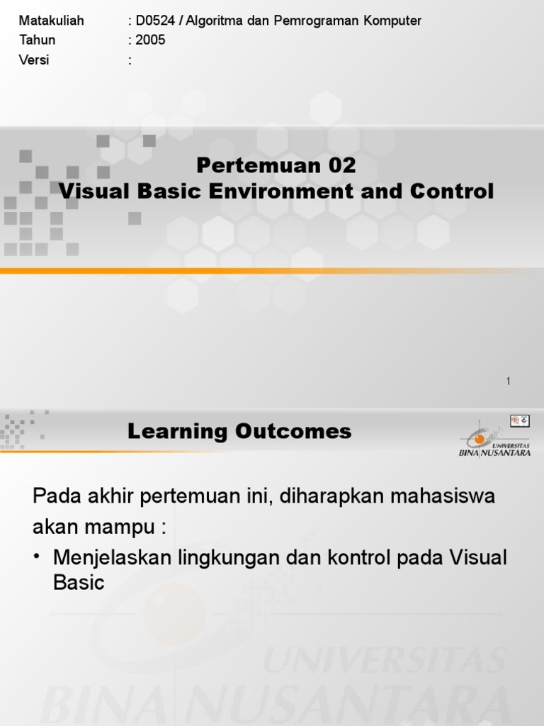 Per 2 Why Visual Basic | PDF | Button (Computing) | Window (Computing)