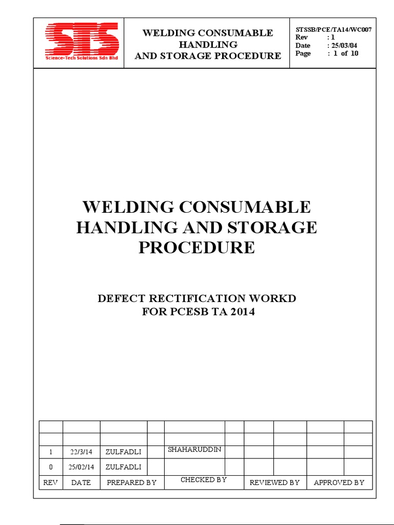 7-Welding Consumable Handling and Storage - WC007 | PDF | Electrode ...