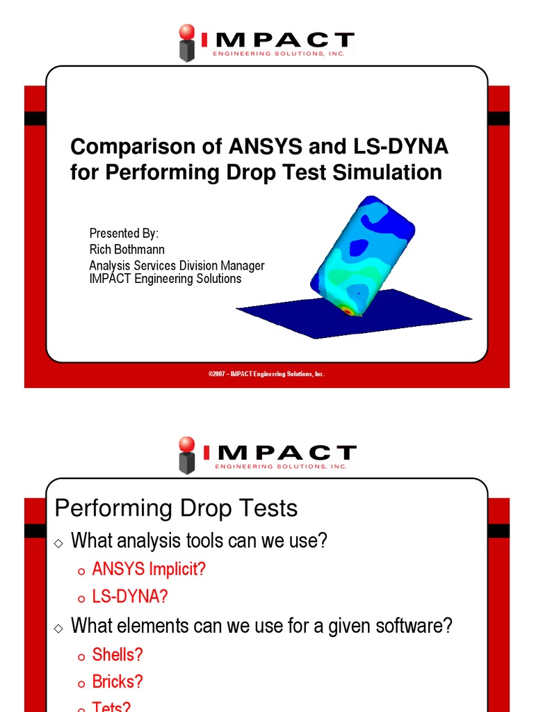 Drop Test Ansys Vs Dyna | PDF | Matrix (Mathematics) | Integral