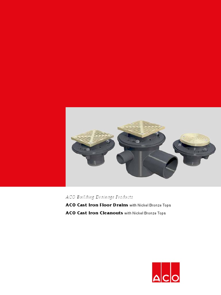 ACO Cast Iron Floor Drains and Clean Out Catalog | PDF | Drainage ...