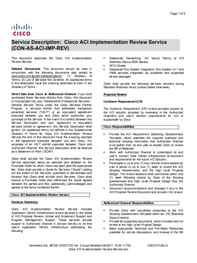 Aci Implementation | PDF | Cisco Systems | Computer Network
