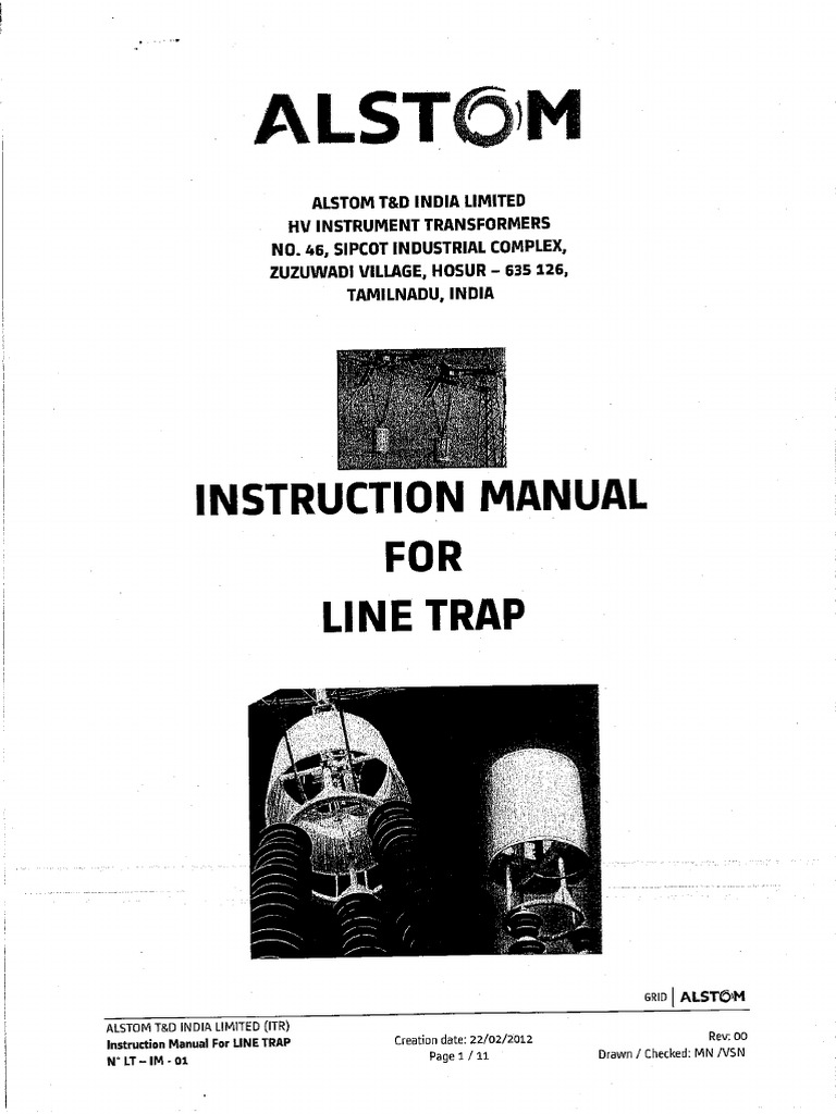 Wave Trap - Alstom Manual | PDF
