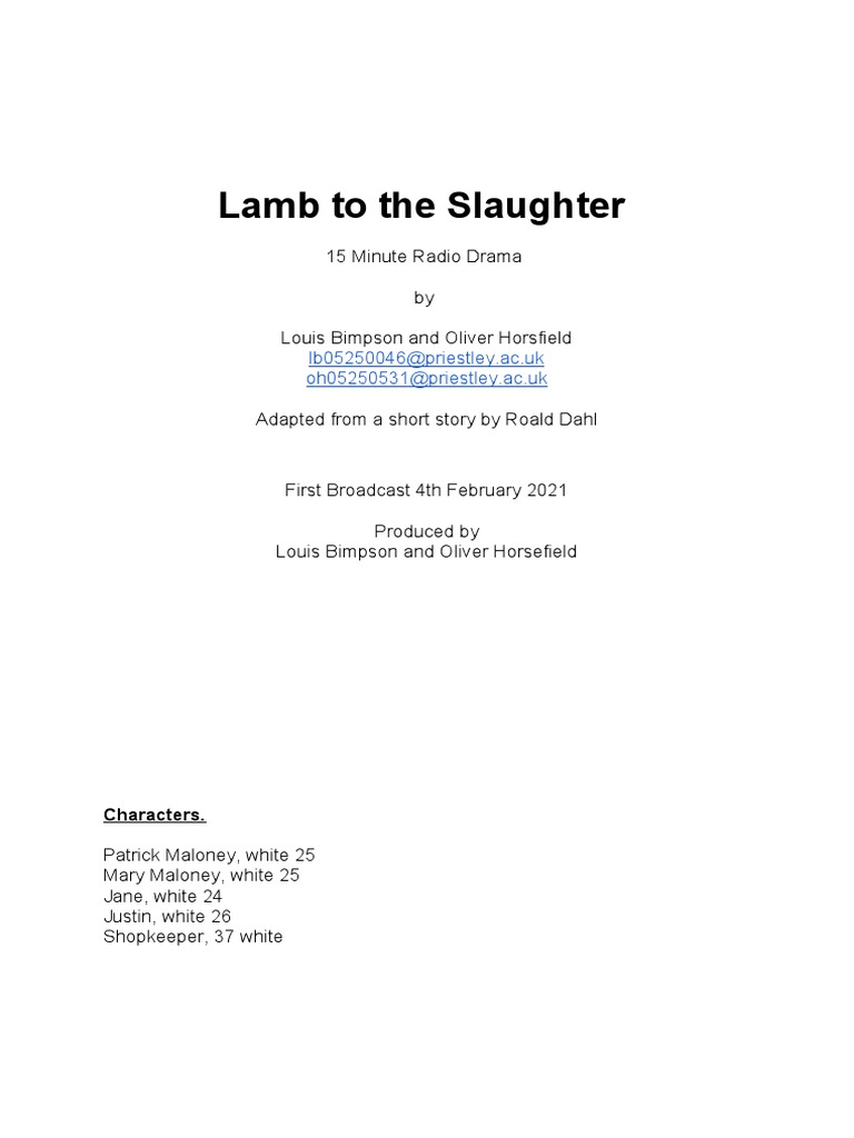 Script Final Amended | PDF