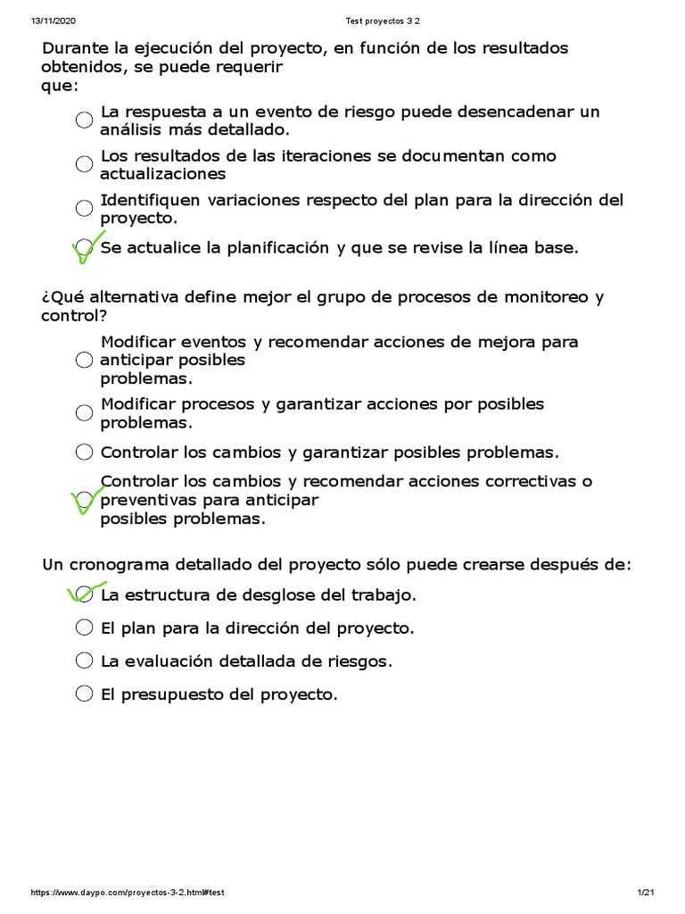 Test Unidos DAYCO | PDF | Planificación | Presupuesto