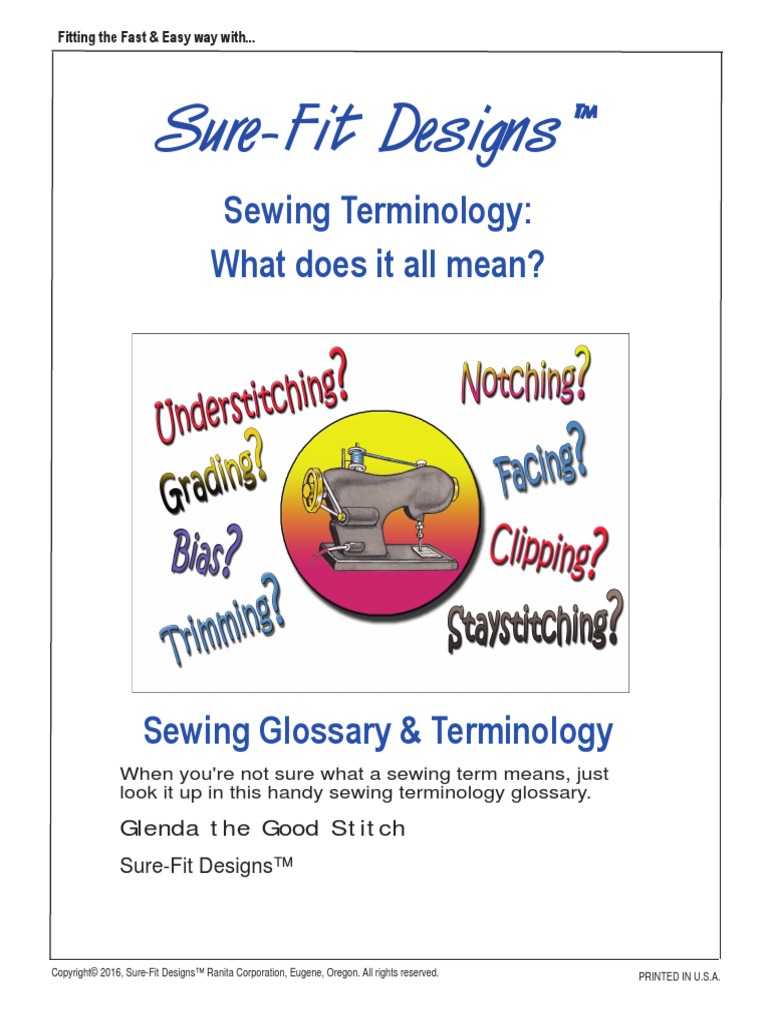 Sewing Terminology | PDF | Seam (Sewing) | Sewing