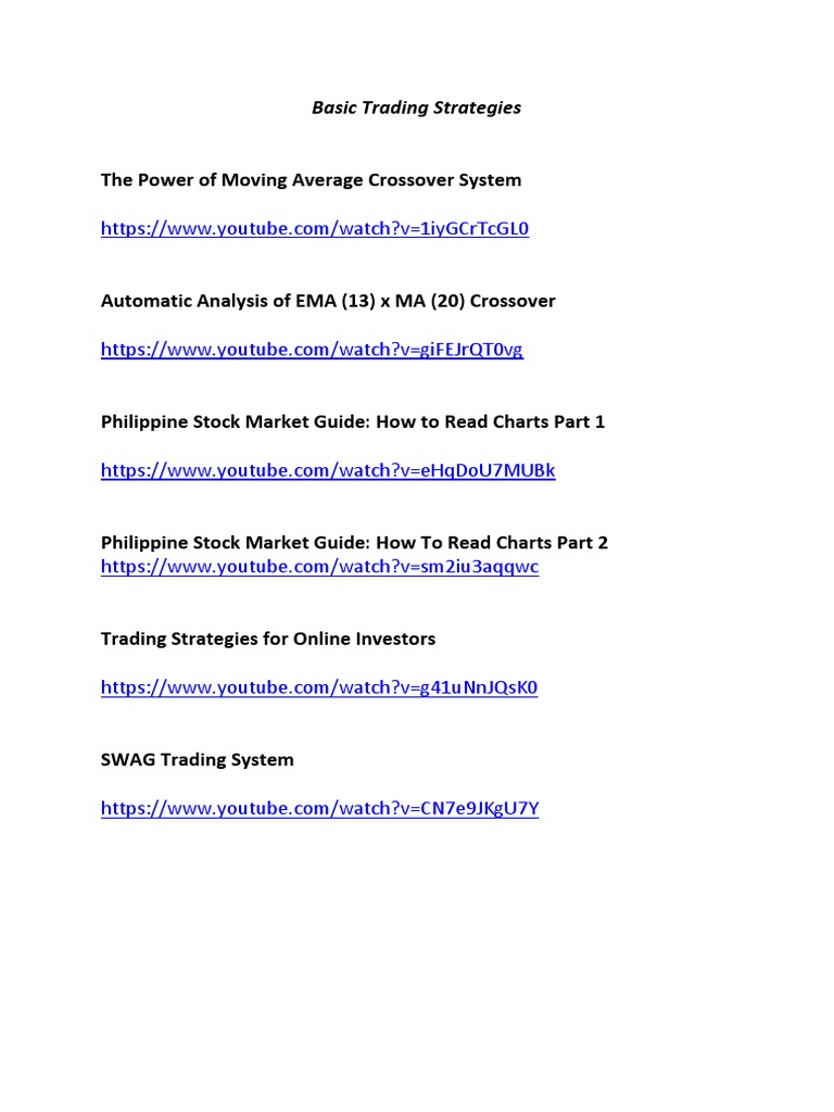 Basic Trading Strategies and Tips | PDF | Investing | Microeconomics