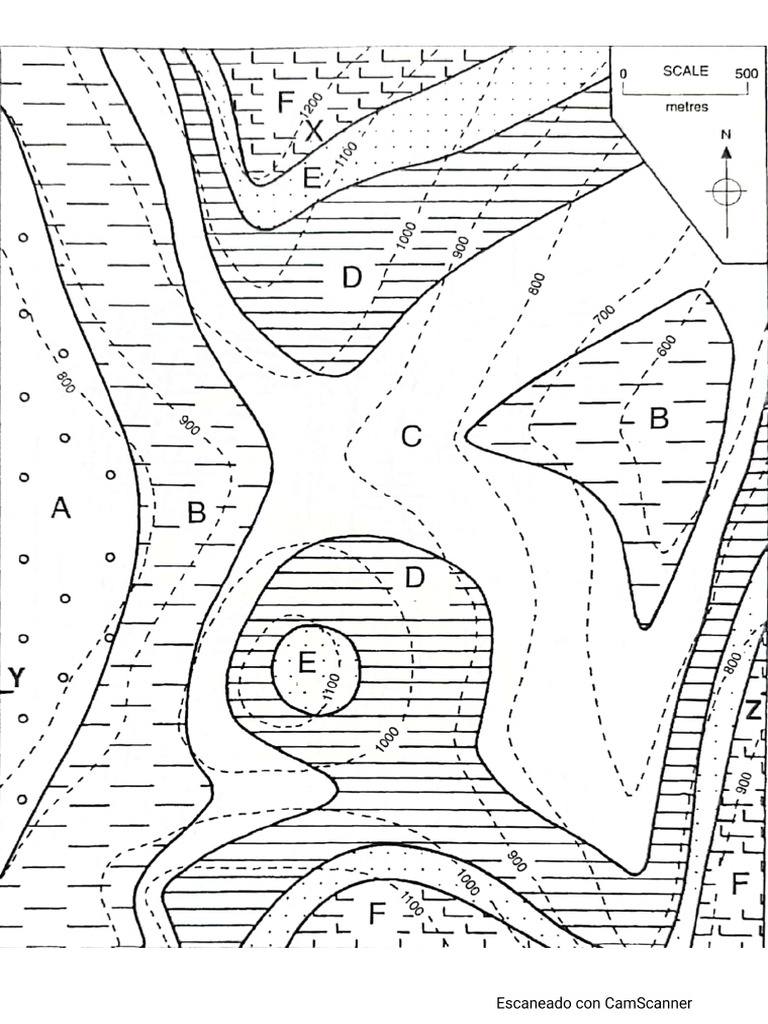 Mapas Topográficos Con Estratos y Curvas de Nivel | PDF