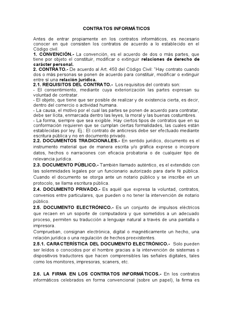 Contratos Informáticos | PDF | Informática | Business