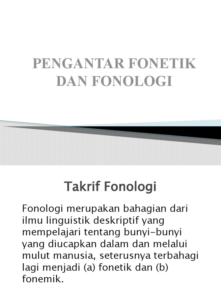 Pengantar Fonetik Dan Fonologi | PDF