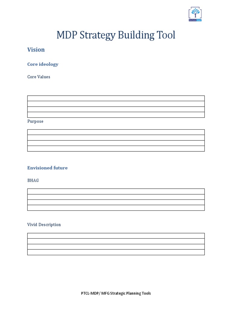 Mdp Strategy Formulation Template Final Pdf Strategic Planning