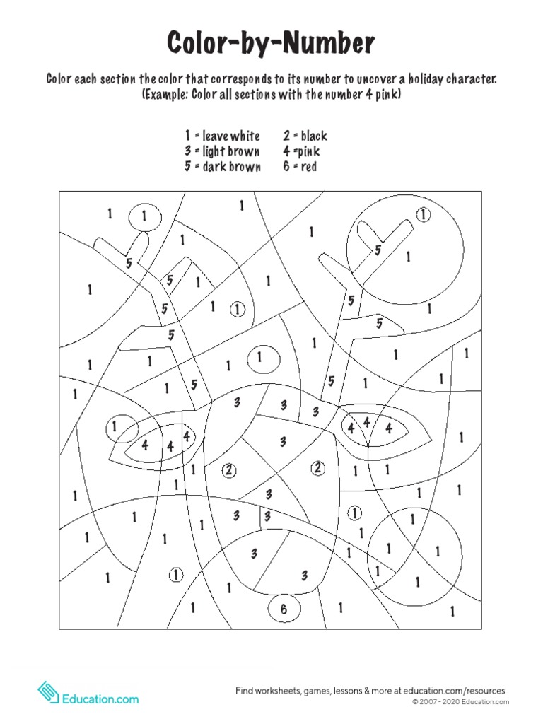 Color by Number Reindeer | PDF | Qualia | Color