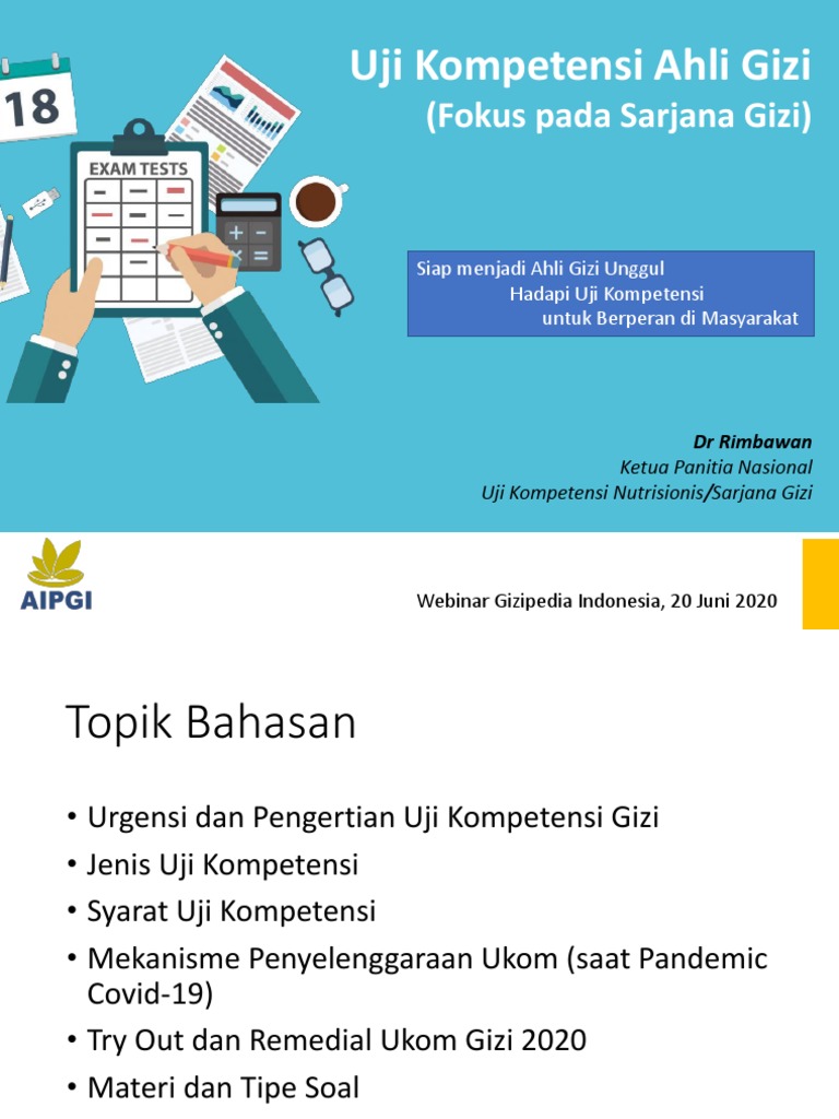 Materi Webinar Uji Kompetensi Gizi Oleh Dr. Rimbawan | PDF
