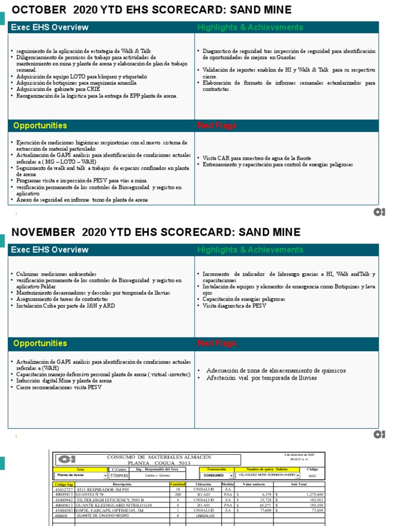 Presentacion Quincenal EHS ABU Octubre | PDF | Salud y bienestar | Medicina
