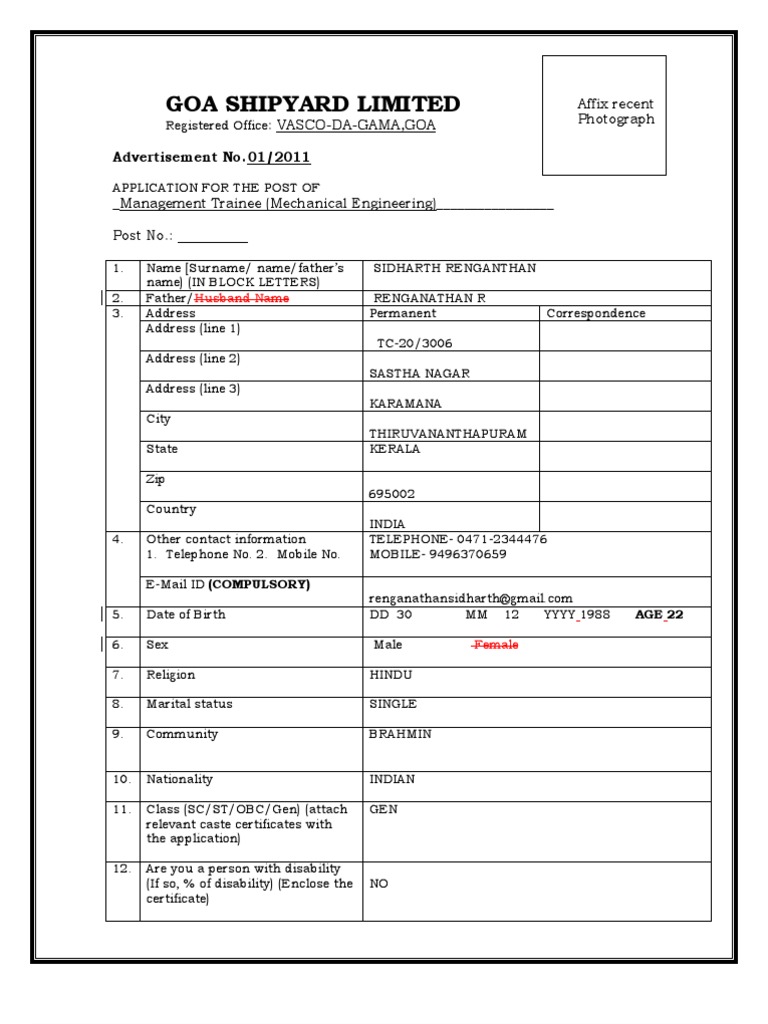 Goa Shipyard Limited:: Vasco-Da-Gama, Goa Advertisement No. 01/2011 ...