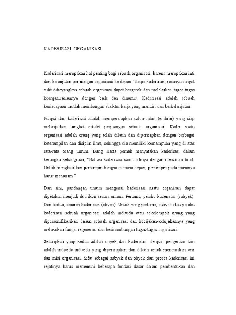 KADERISASI | PDF