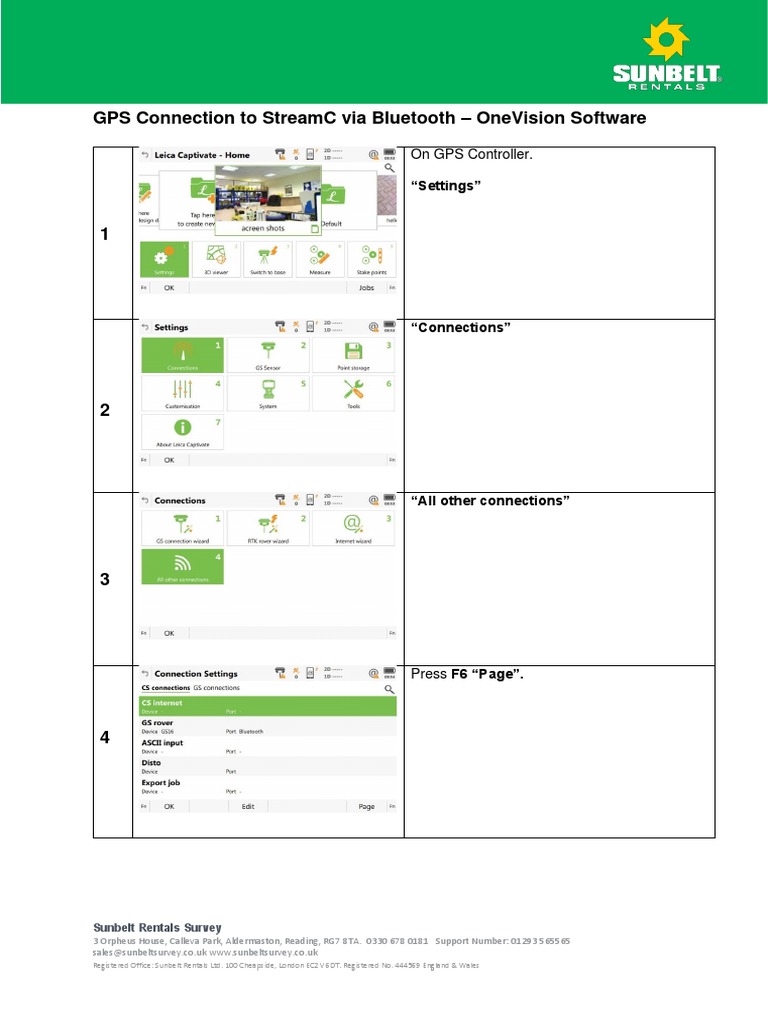 Sunbelt Quick Guide - Stream C GPS Connection Via Bluetooth | PDF | Computer Hardware | Computer ...
