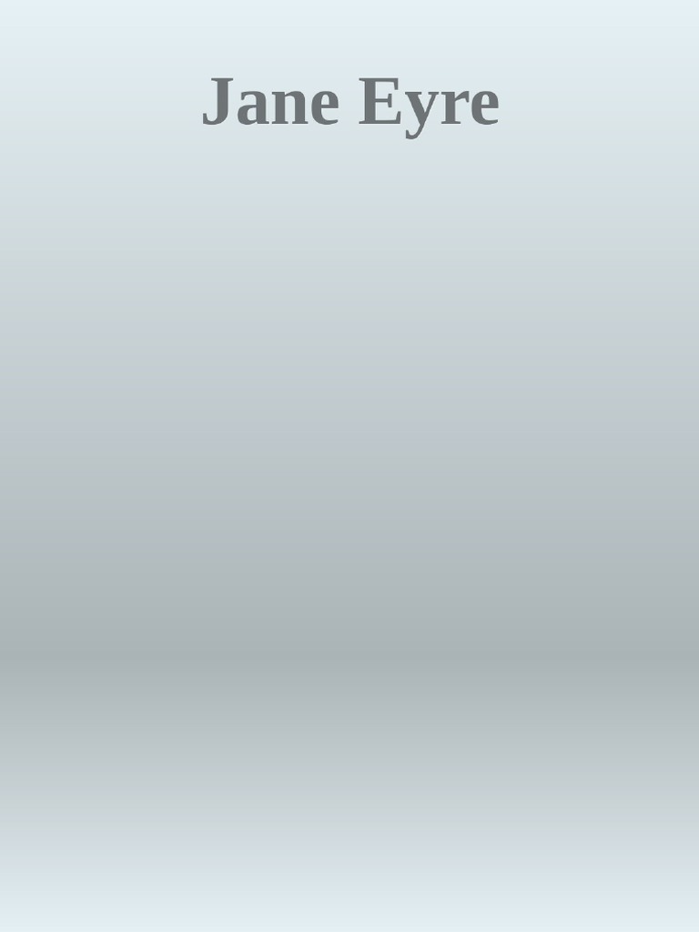 Jane Eyre eBook by Charlotte Bronte | PDF | Project Gutenberg | E Books