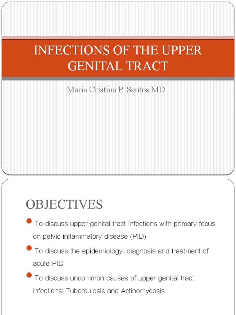 Upper Genital Tract Infections Overview | PDF | Medical Specialties | Tuberculosis