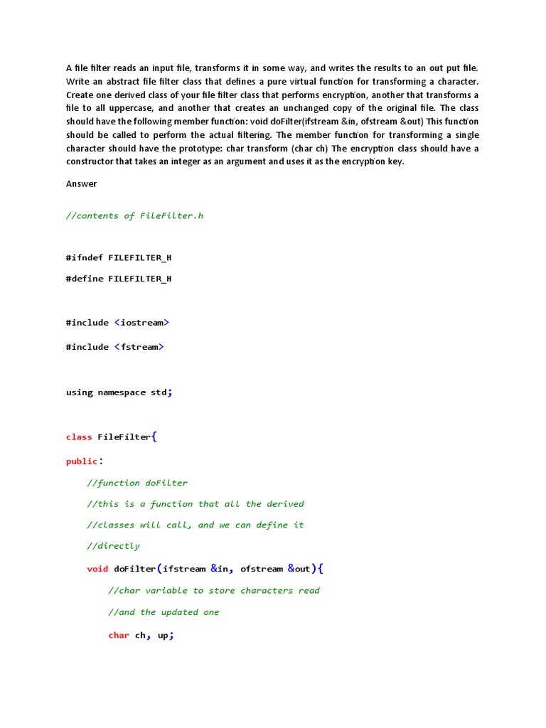 A File Filter Reads An Input File Pdf Subroutine Method Computer Programming 0672