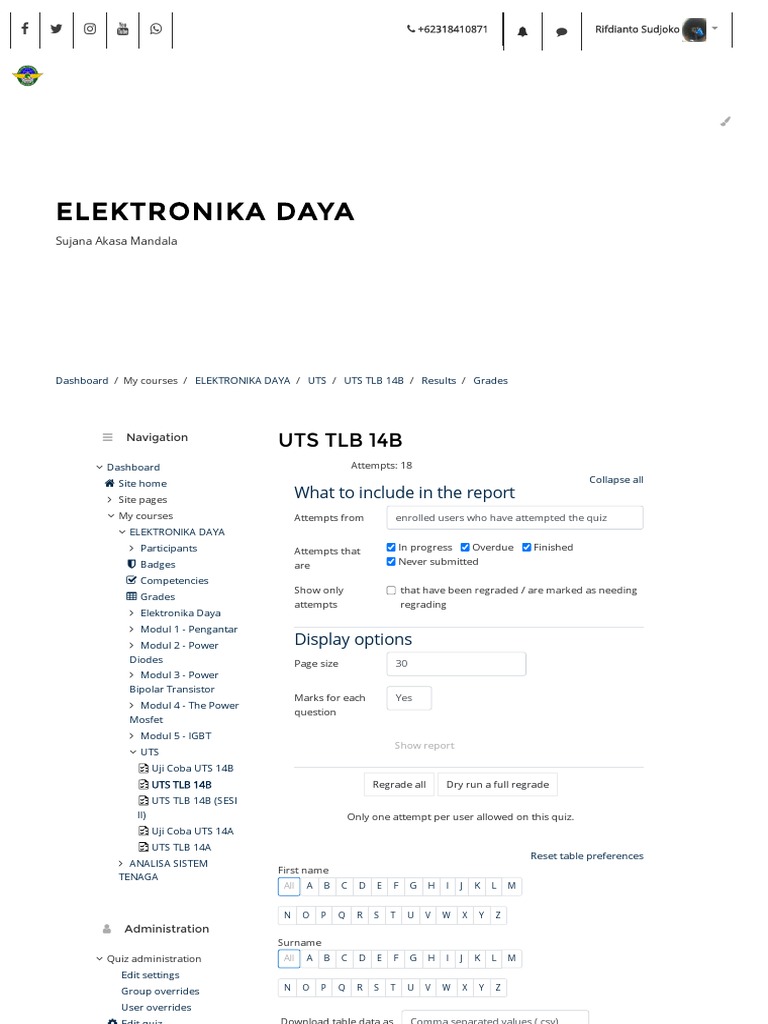 UTS TLB 14B quiz results and grades | PDF | Computer Engineering | Software