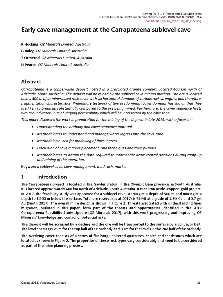 SsrjnVoaSbOx910hubam - Caving Paper - Early Cave Management at The ...