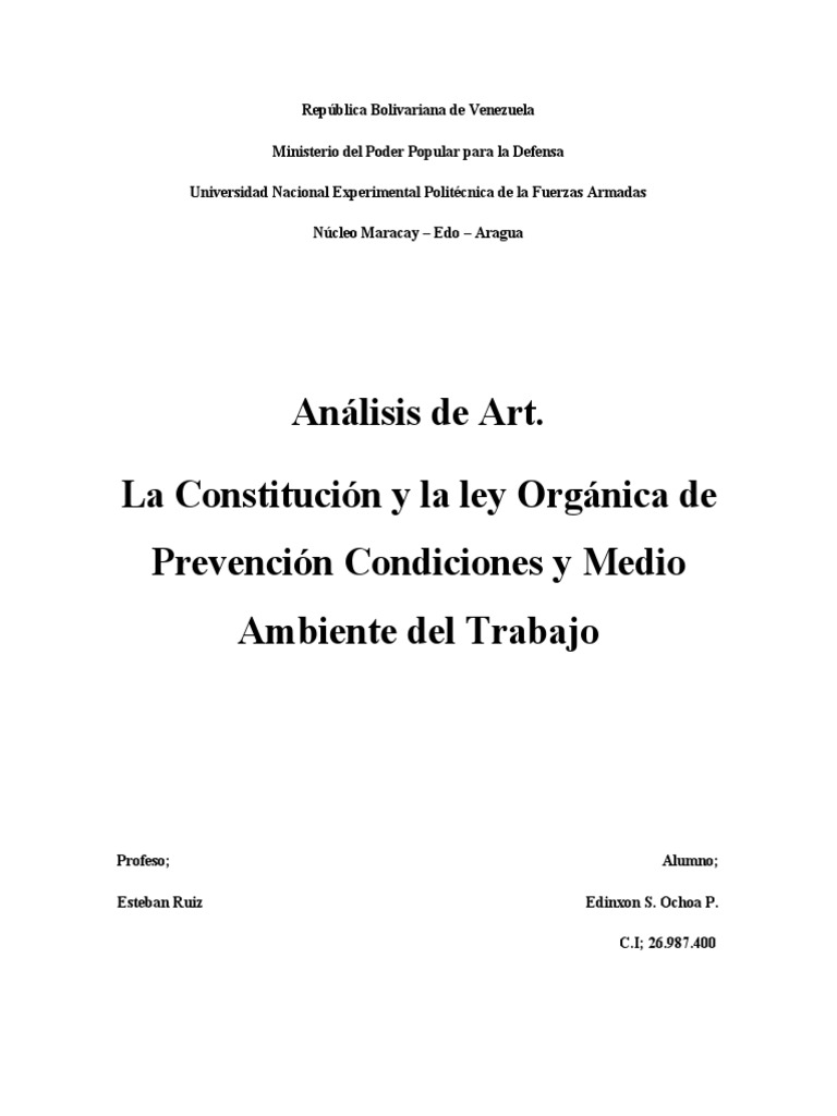 Análisis del Artículo 87 de la Constitución | PDF | Derecho laboral ...