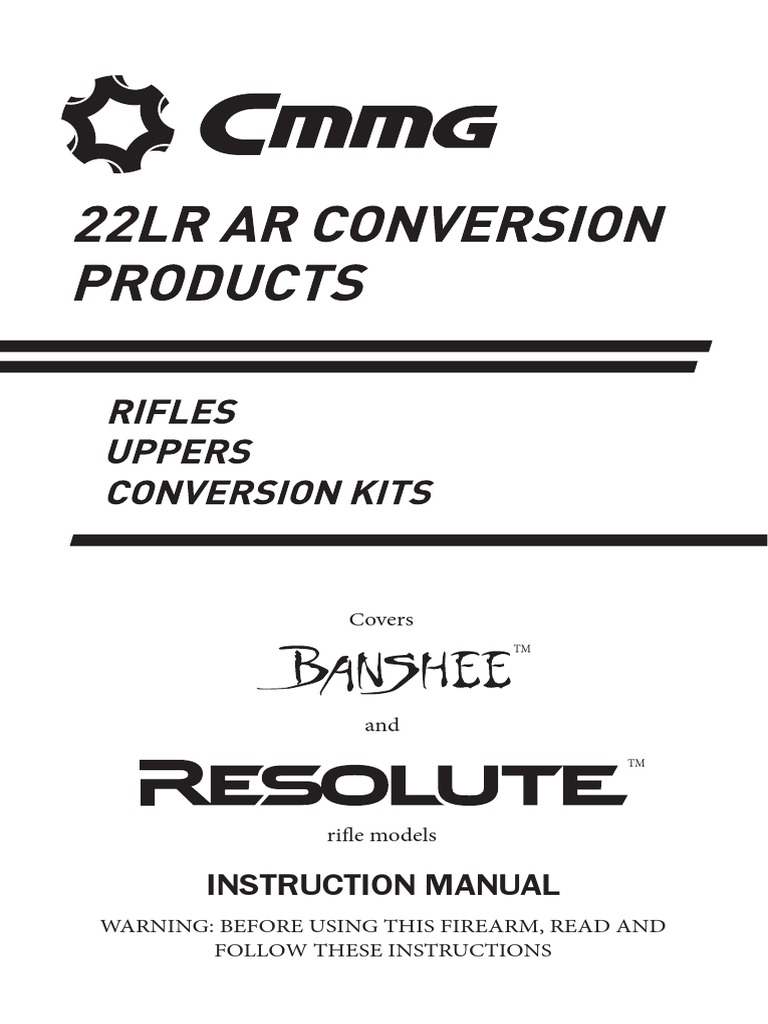 CMMG 22LR Conversion Kit Manual | PDF | Magazine (Firearms) | Firearms