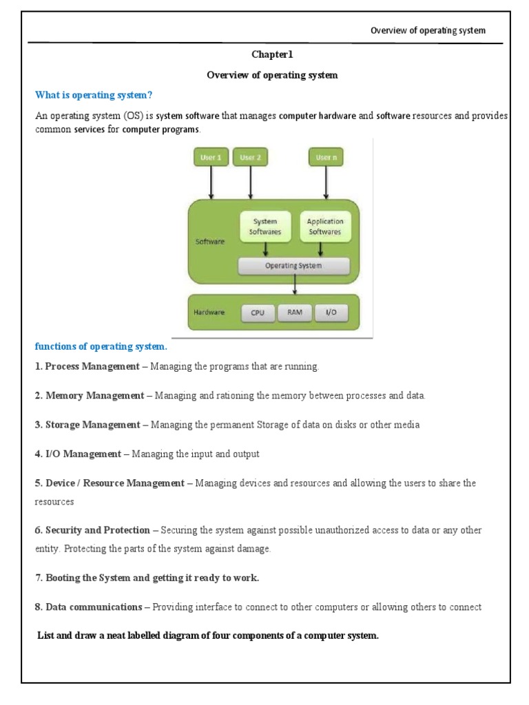What Is Operating System?: An Operating System (OS) Is That Manages and ...