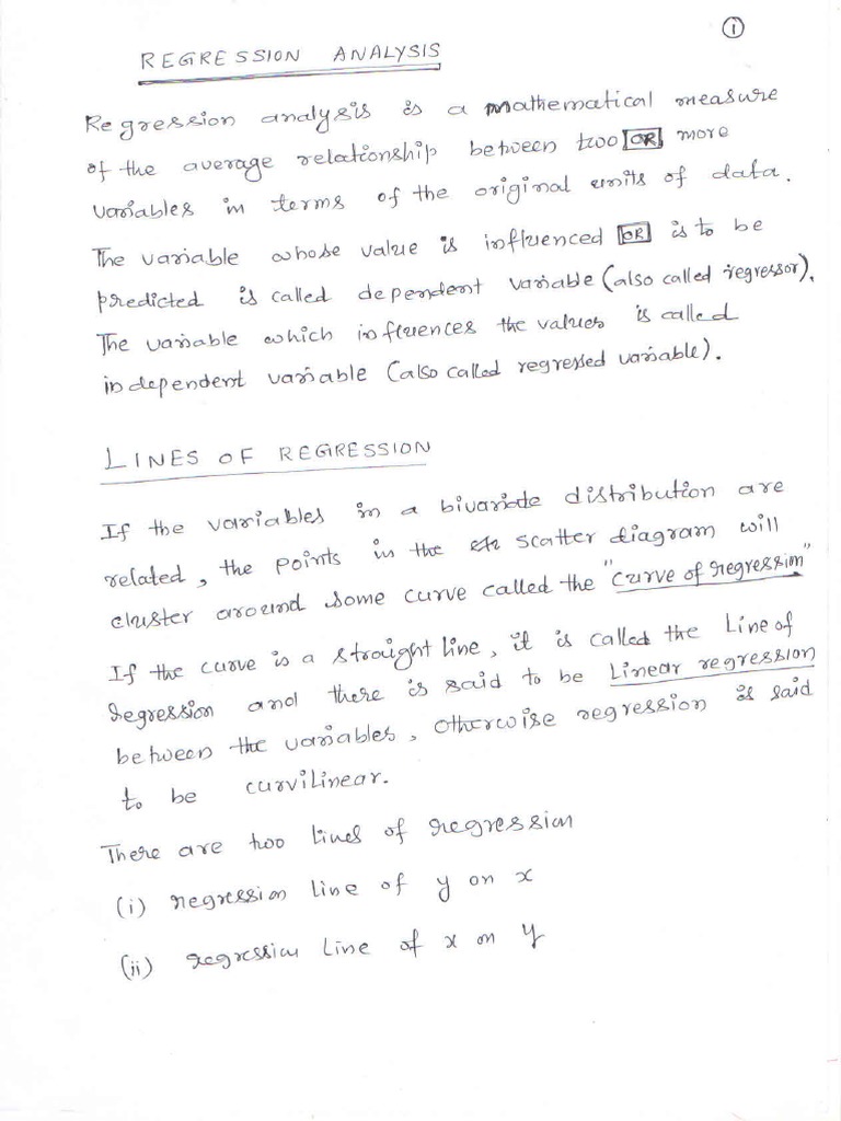 Unit 3 - Regression Analysis | PDF