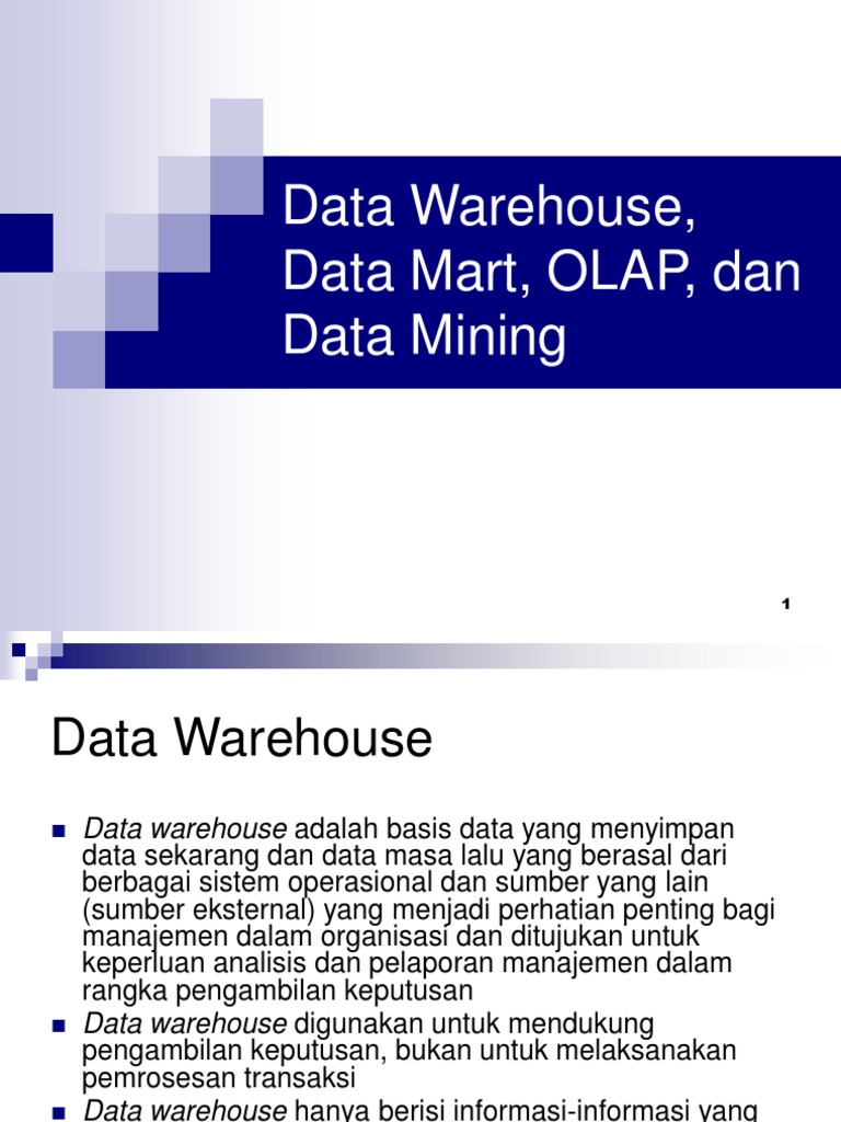 Materi Pertemuan 10-11 Data Mining, Data Warehouse | PDF
