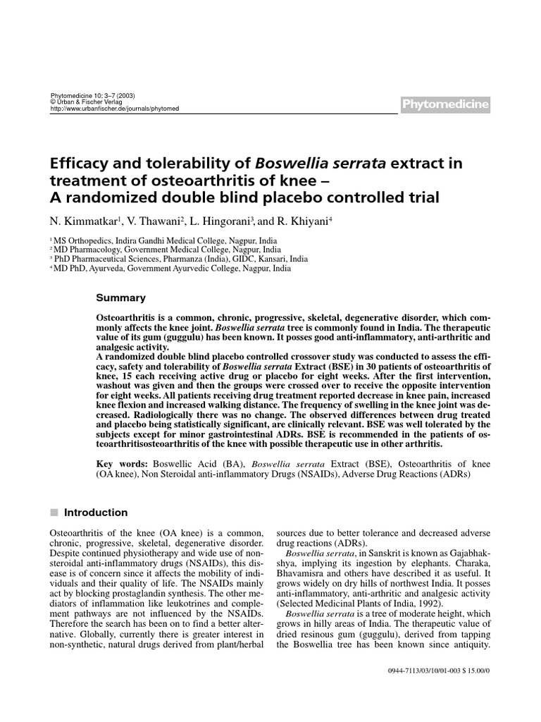 Boswellia Serrata Pdf Osteoarthritis Nonsteroidal Anti